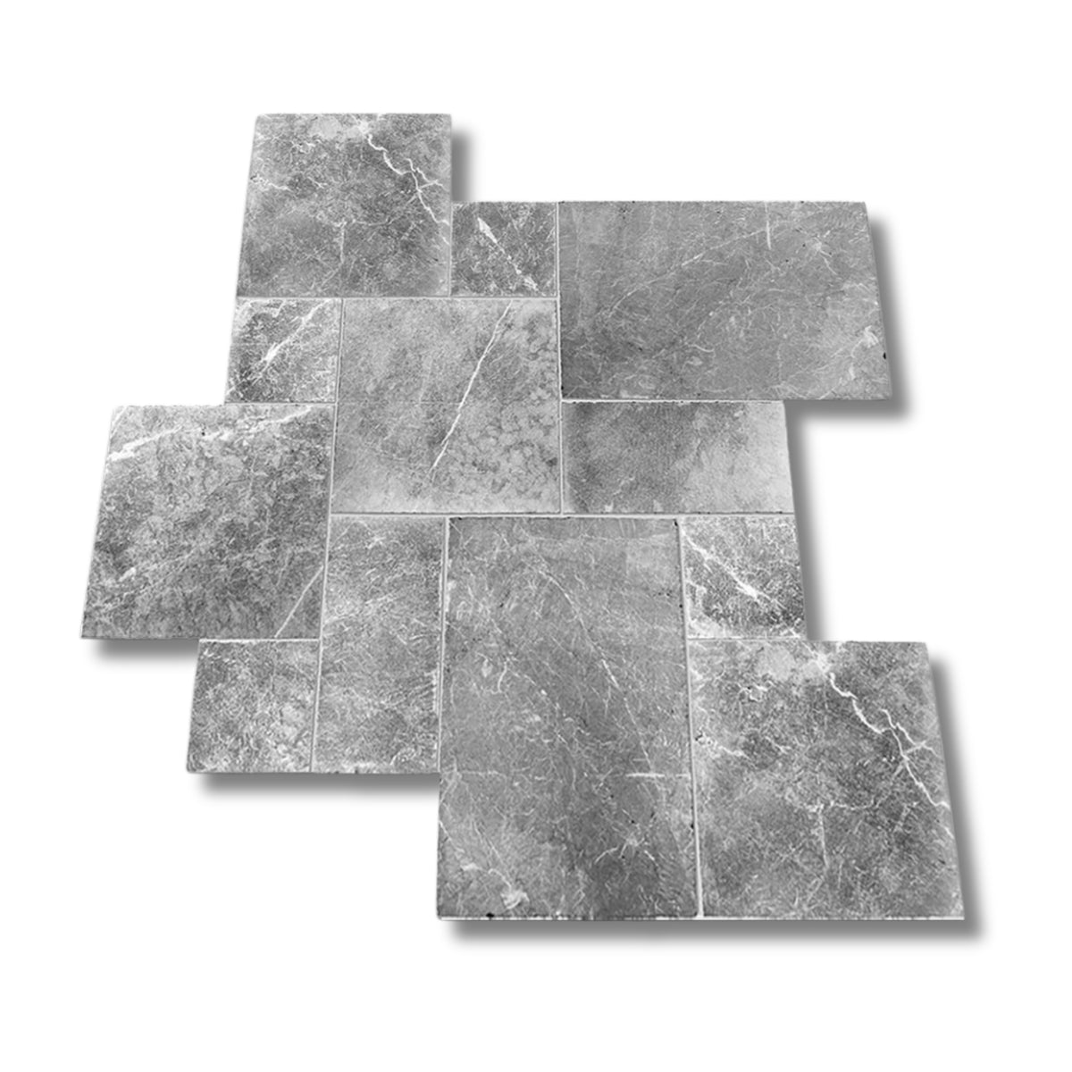 Mikaella Grey French Pattern Leathered Paver — Sinai Marble and Stone