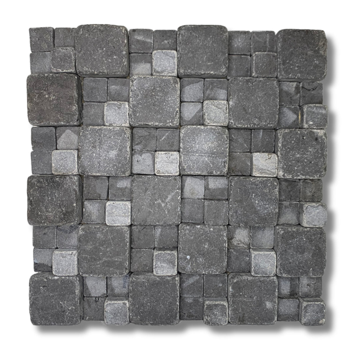 Royal Gray 3D Tumbled Mosaic Tile — Sinai Marble and Stone