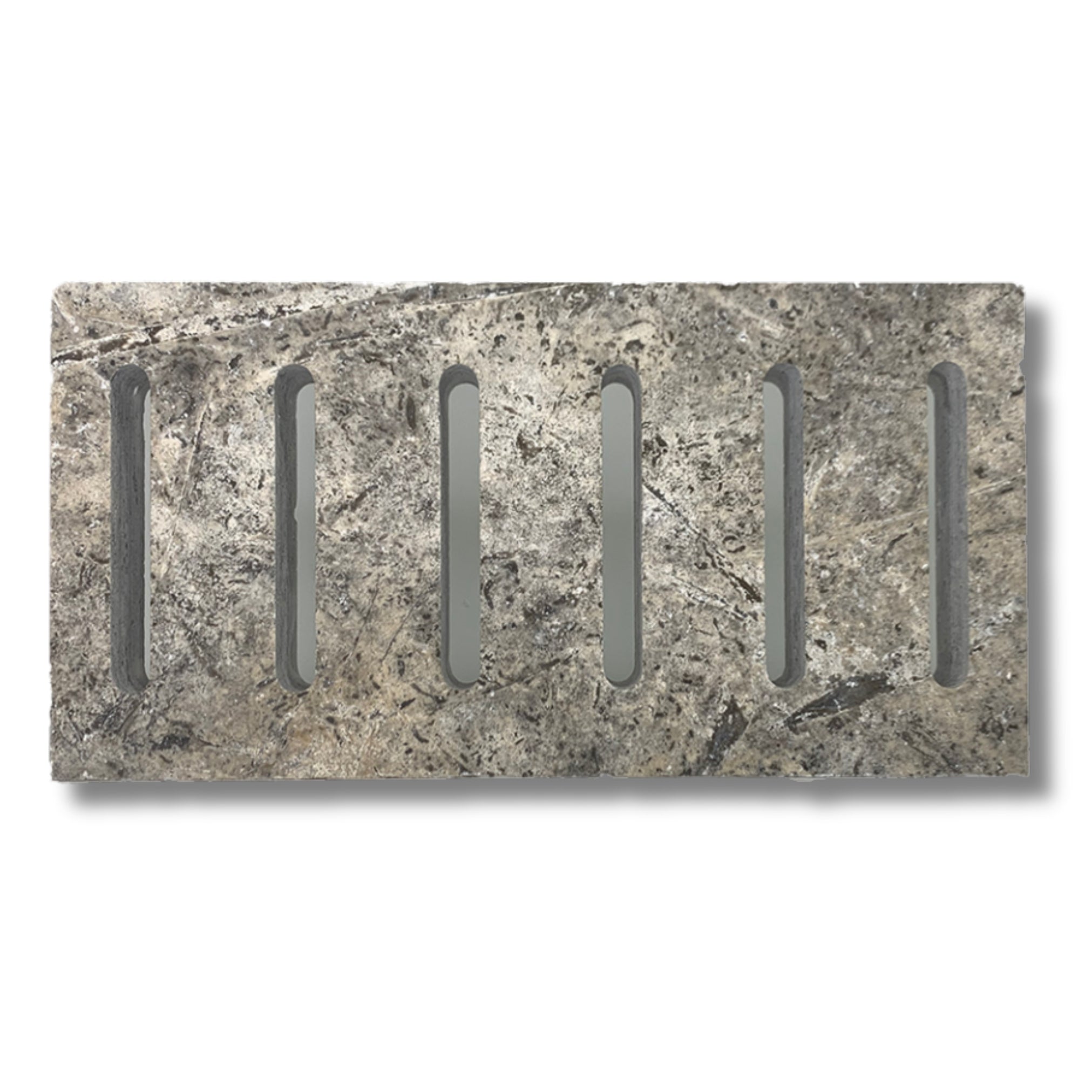 Silver Travertine Stone Drain 6 x 12 — Sinai Marble and Stone