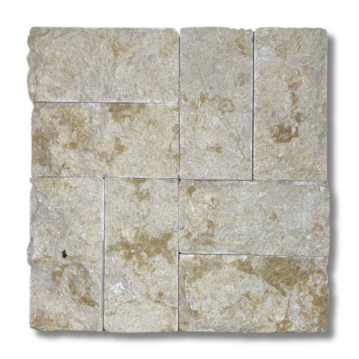 Sinai Shell Stone Split Face Mosaic 3 x 6 — Sinai Marble and Stone